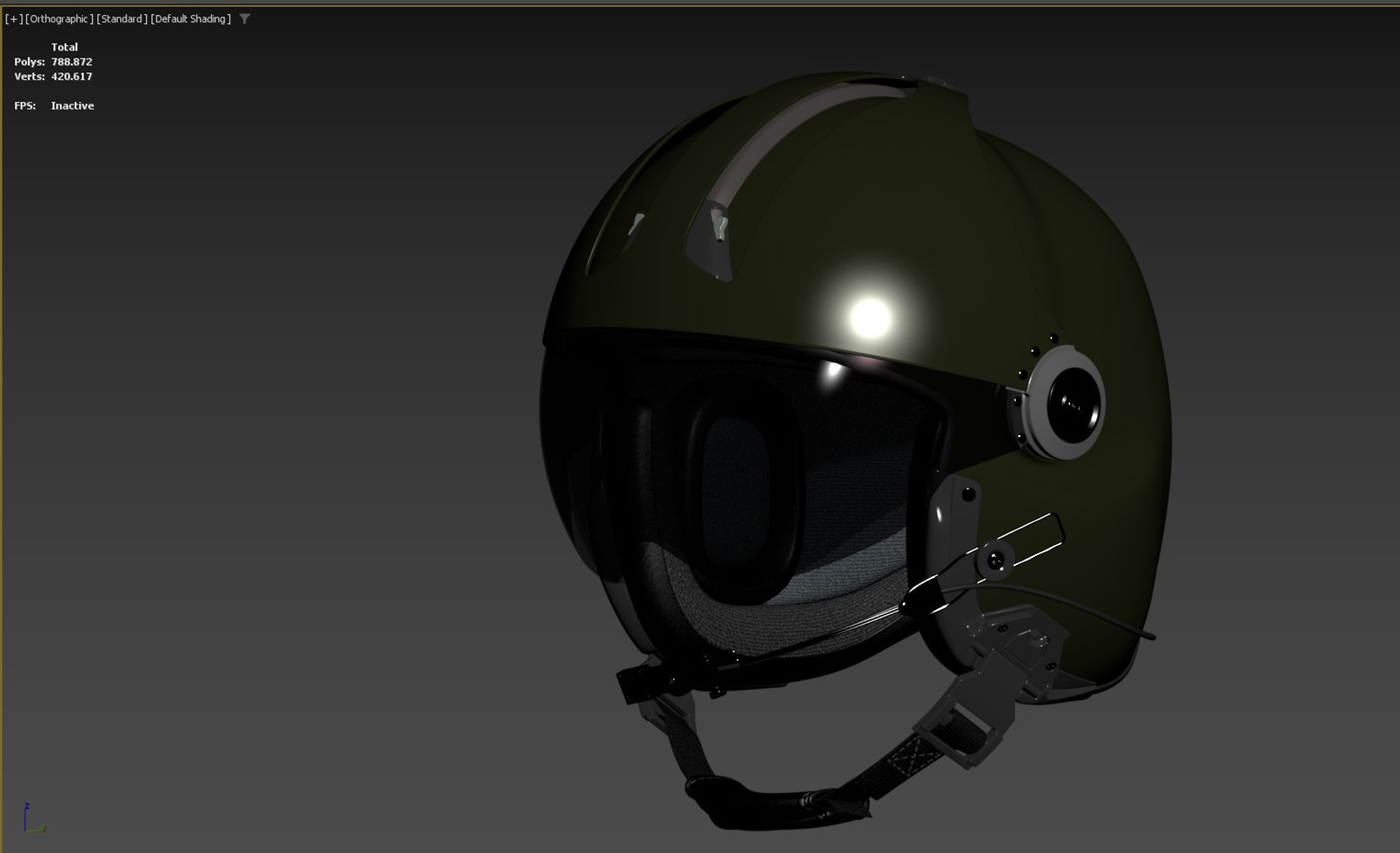 MSA Gallet LH250 Pilot Helmet Helicopter Nato Model - TurboSquid 2093819