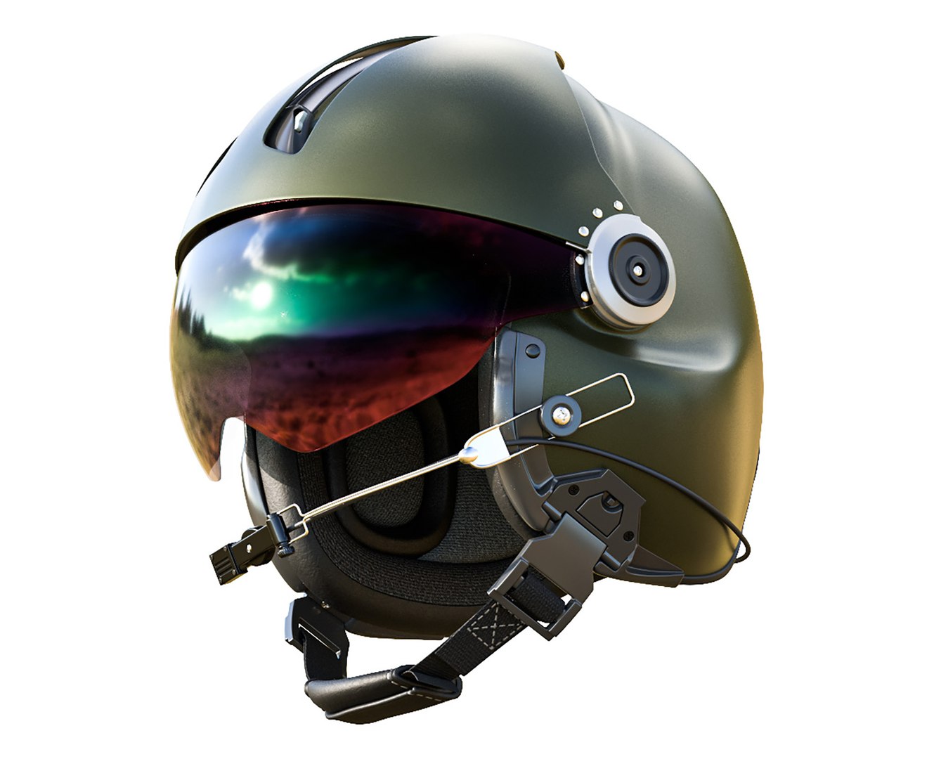 MSA Gallet LH250 Pilot Helmet Helicopter Nato Model - TurboSquid 2093819