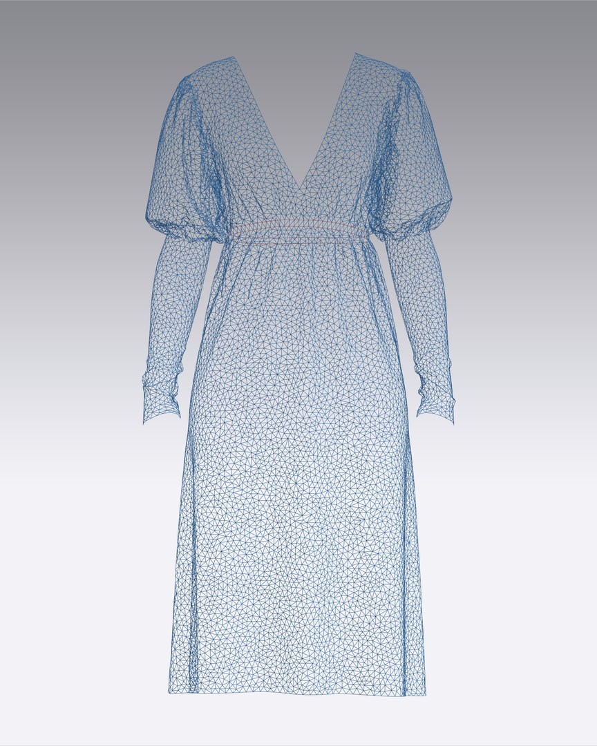 3D Model NFT-Ladies Fur Dress - TurboSquid 2024082