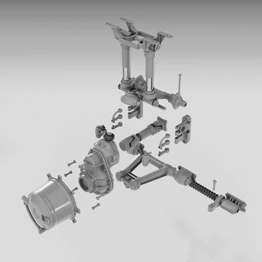 3D model BTR and APC Suspension with Wheel - TurboSquid 1961214