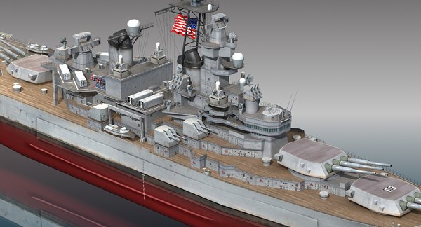 Uss missouri bb-63 3D model - TurboSquid 1316659