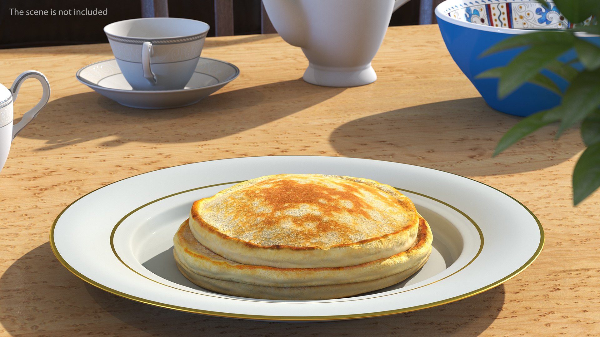 3D Three Pancakes - TurboSquid 1943614