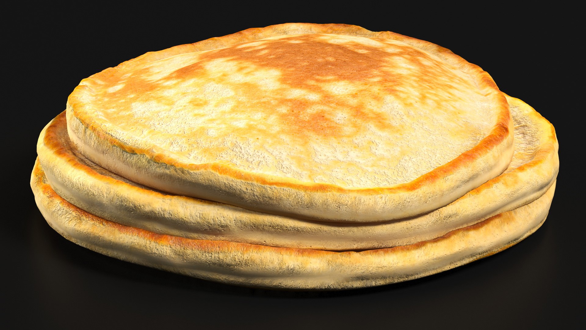 3D Three Pancakes - TurboSquid 1943614