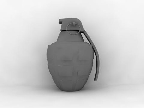3d model frag grenade