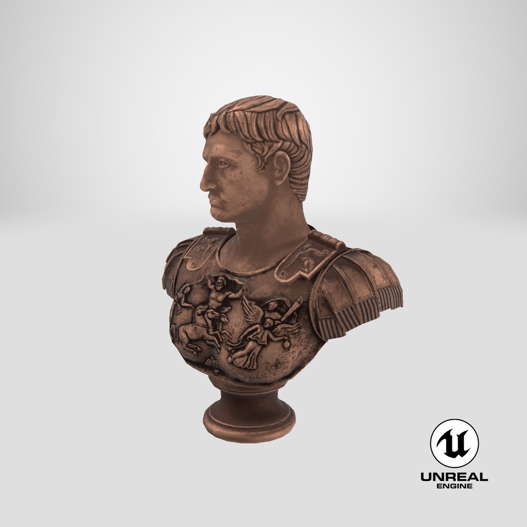 3D Roman Emperor Bust Cast Bronze Model - TurboSquid 2087610