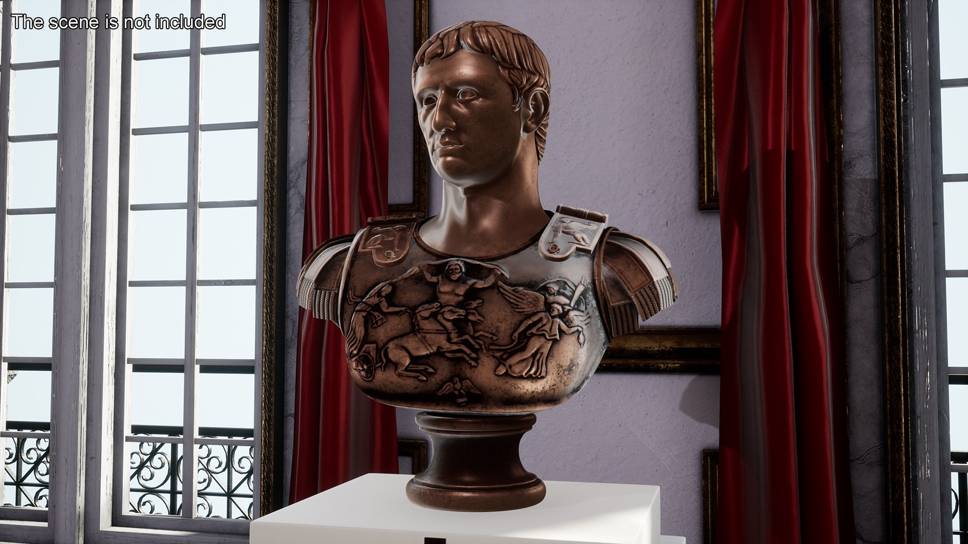 3D Roman Emperor Bust Cast Bronze model - TurboSquid 2087610