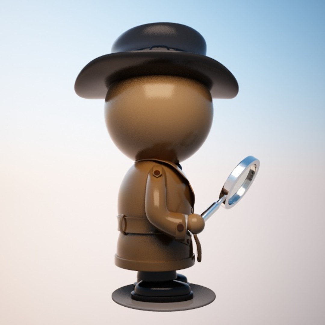 3d max cartoon detective character