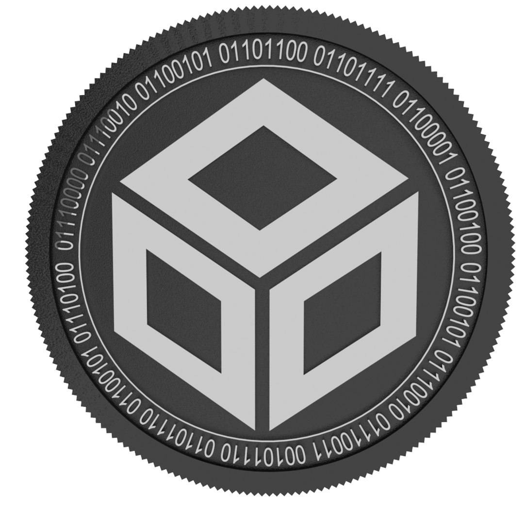 Blocknode black coin 3D model - TurboSquid 1594075