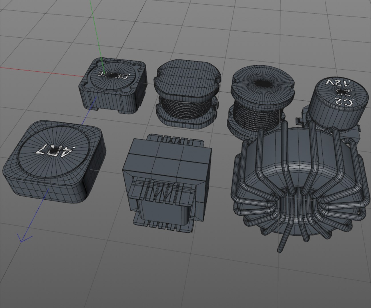 Electronic Inductor Component 3D - TurboSquid 1693396