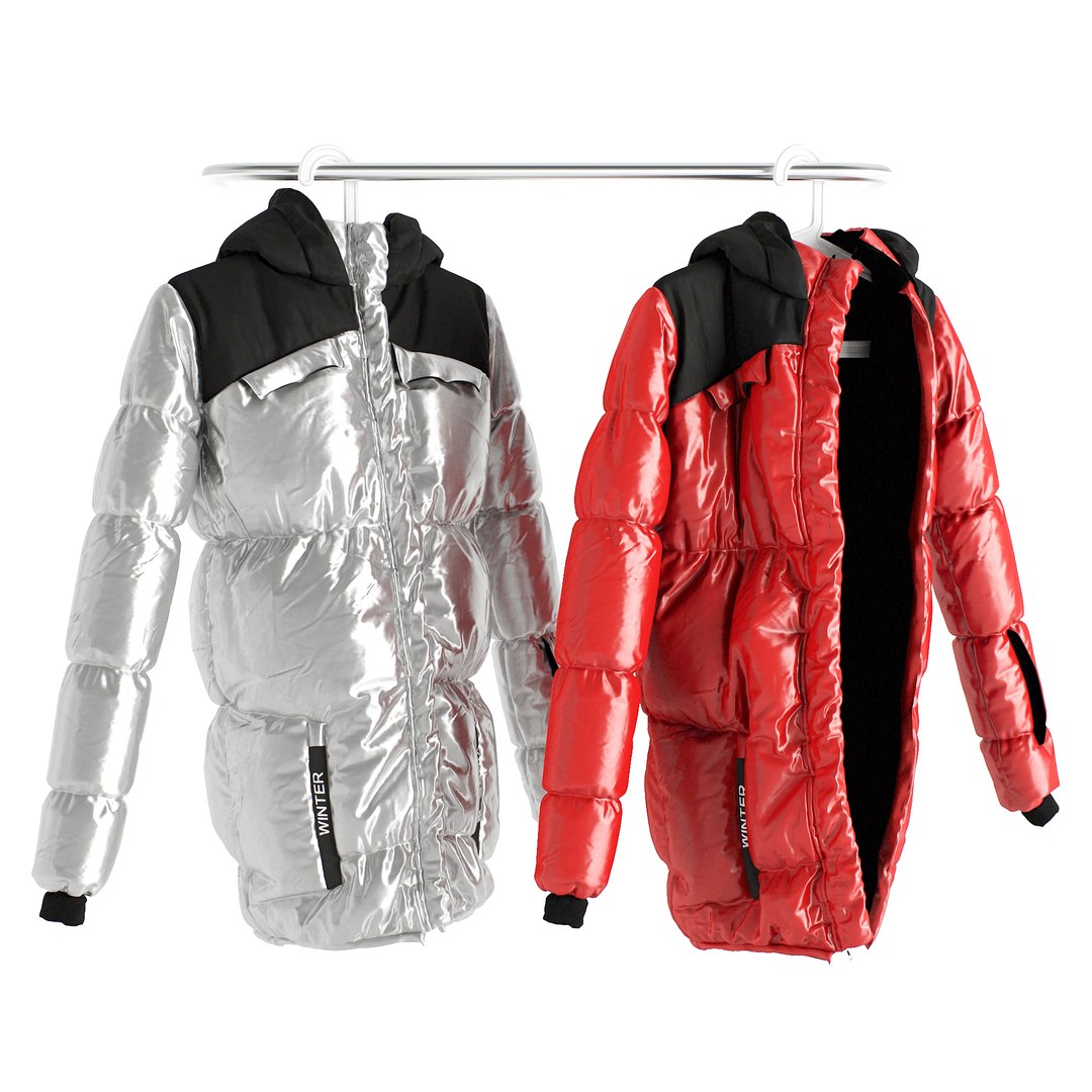 3D Down Jacket On A Hanger Model - TurboSquid 1979333