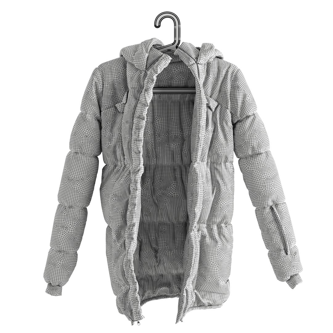 3D Down Jacket On A Hanger Model - TurboSquid 1979333