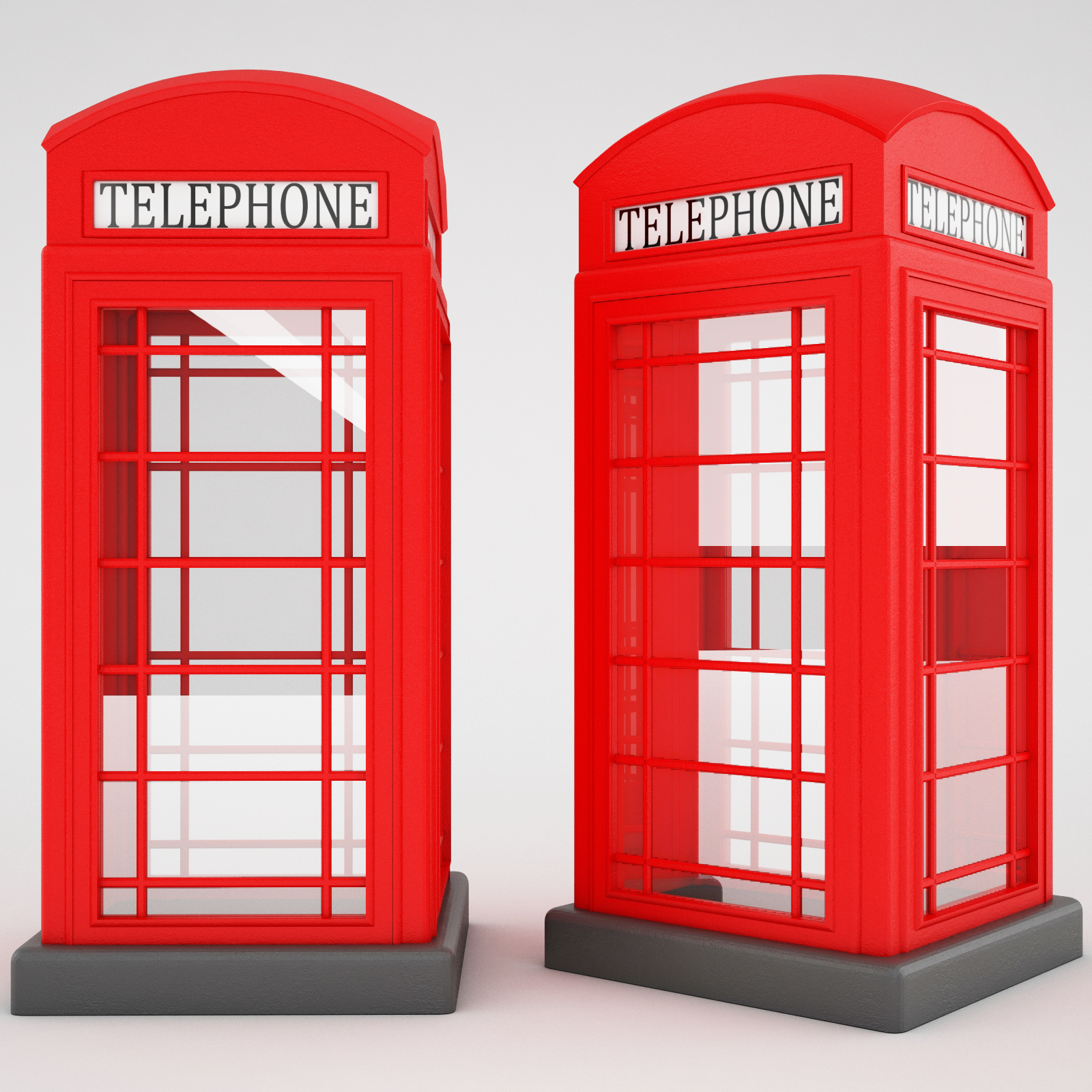 free max model red telephone box