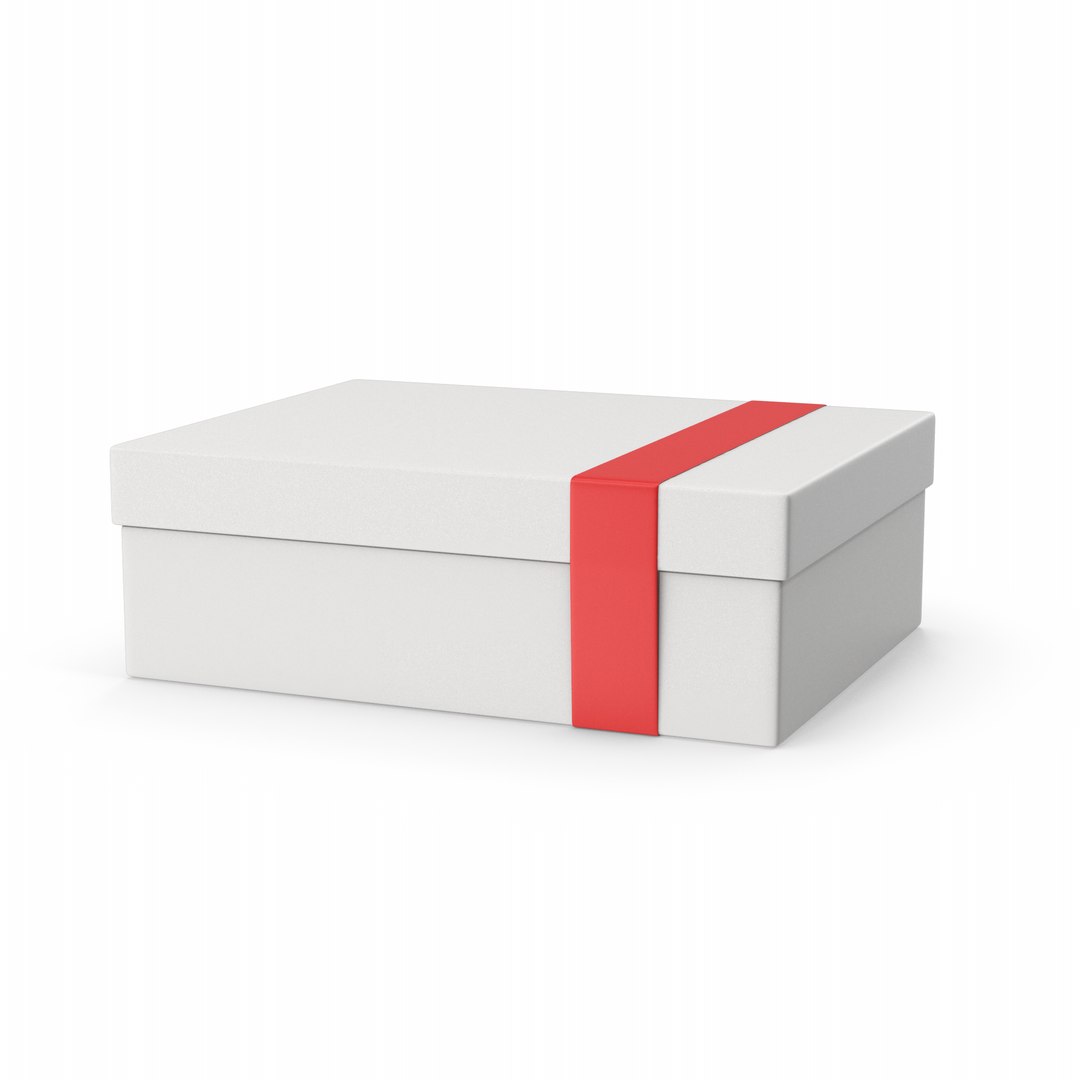 3D Box With Ribbon - TurboSquid 2029548