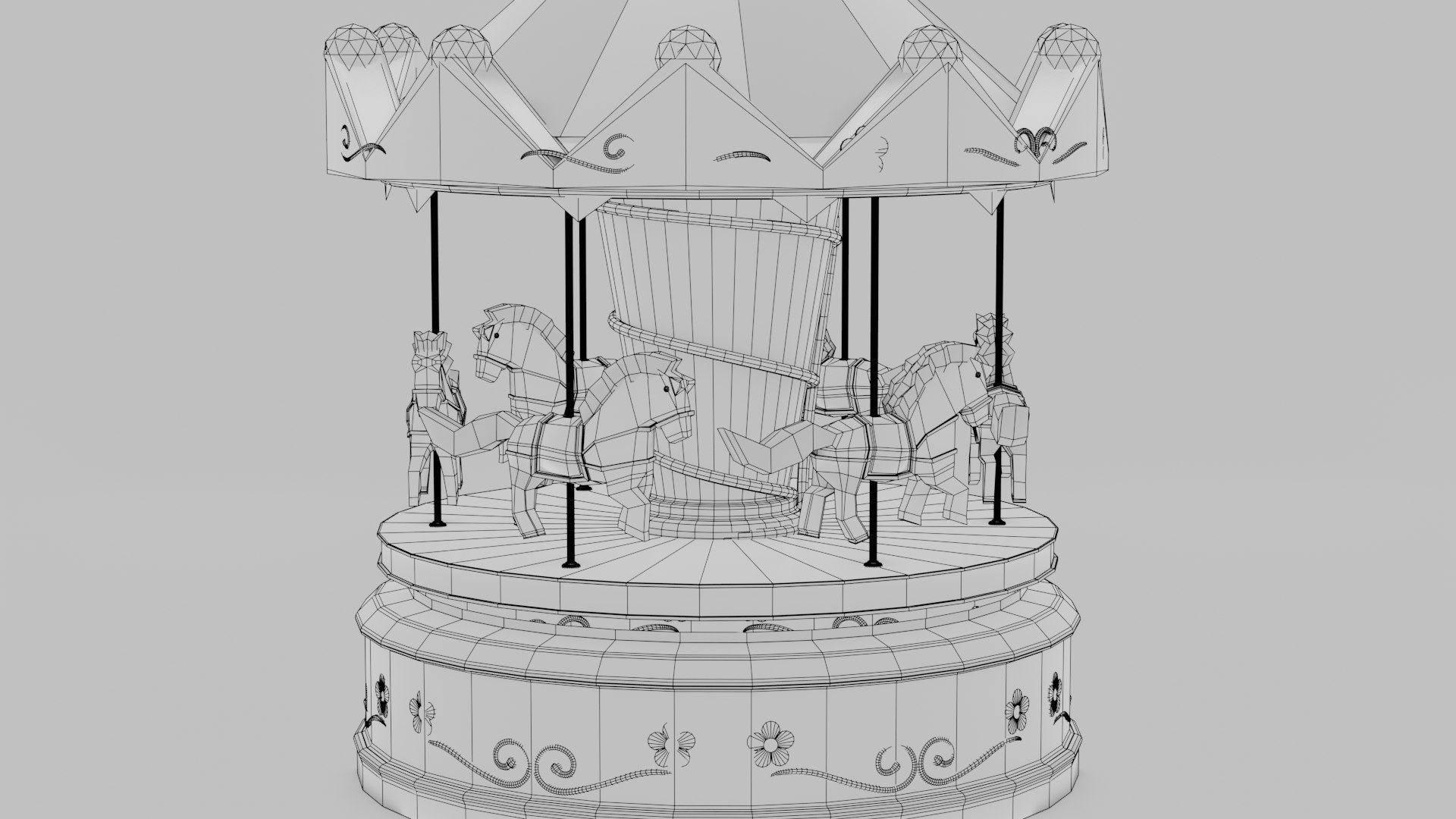 Carousel 3D Model - TurboSquid 1818658