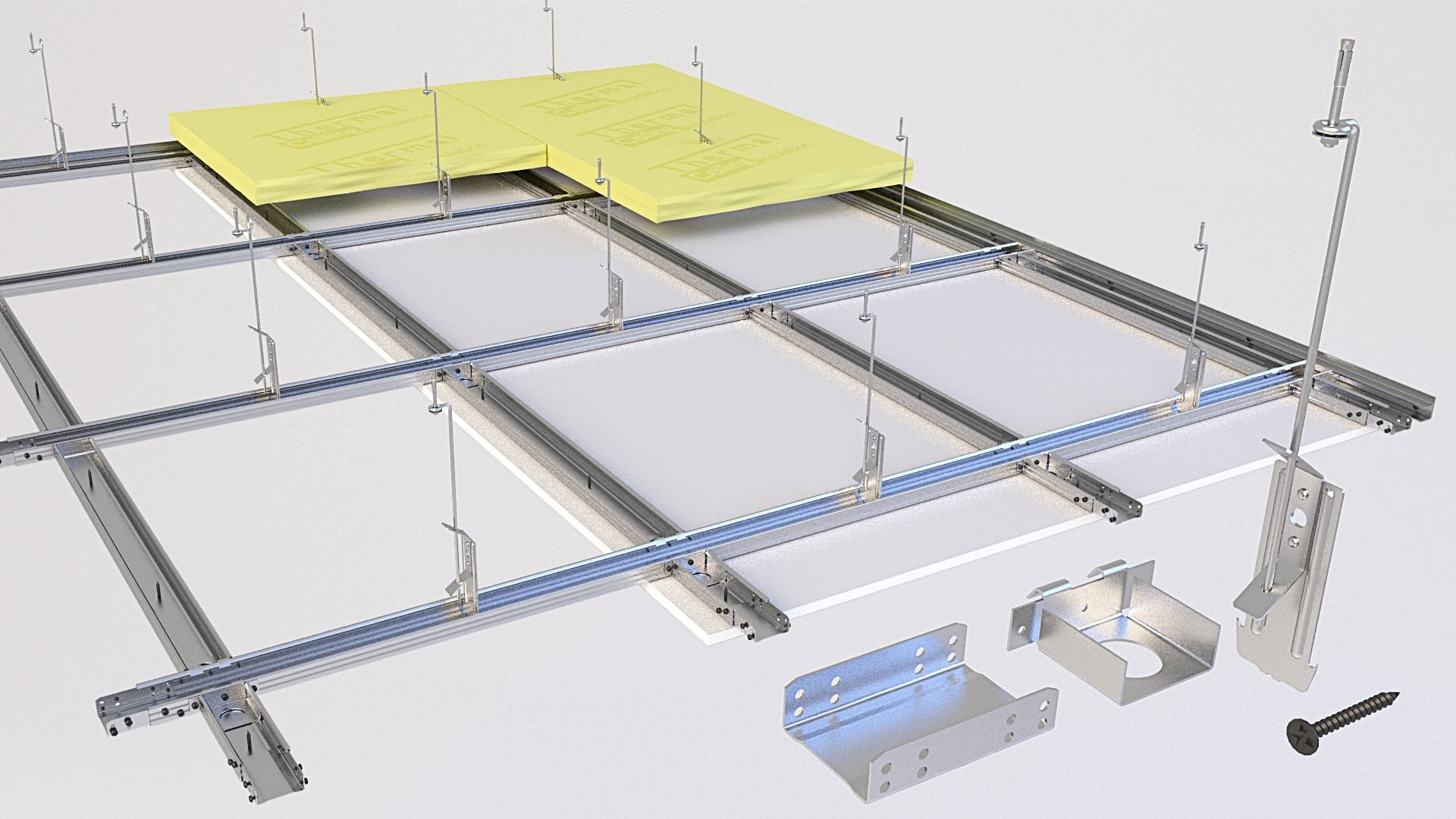 Ceiling Insulation Drop 3D Model - TurboSquid 1529211