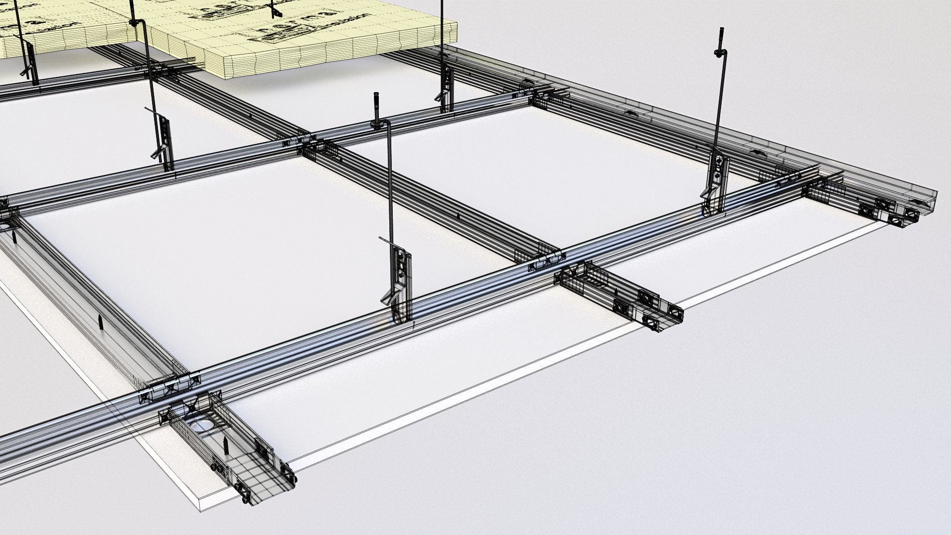 Ceiling Insulation Drop 3D Model - TurboSquid 1529211