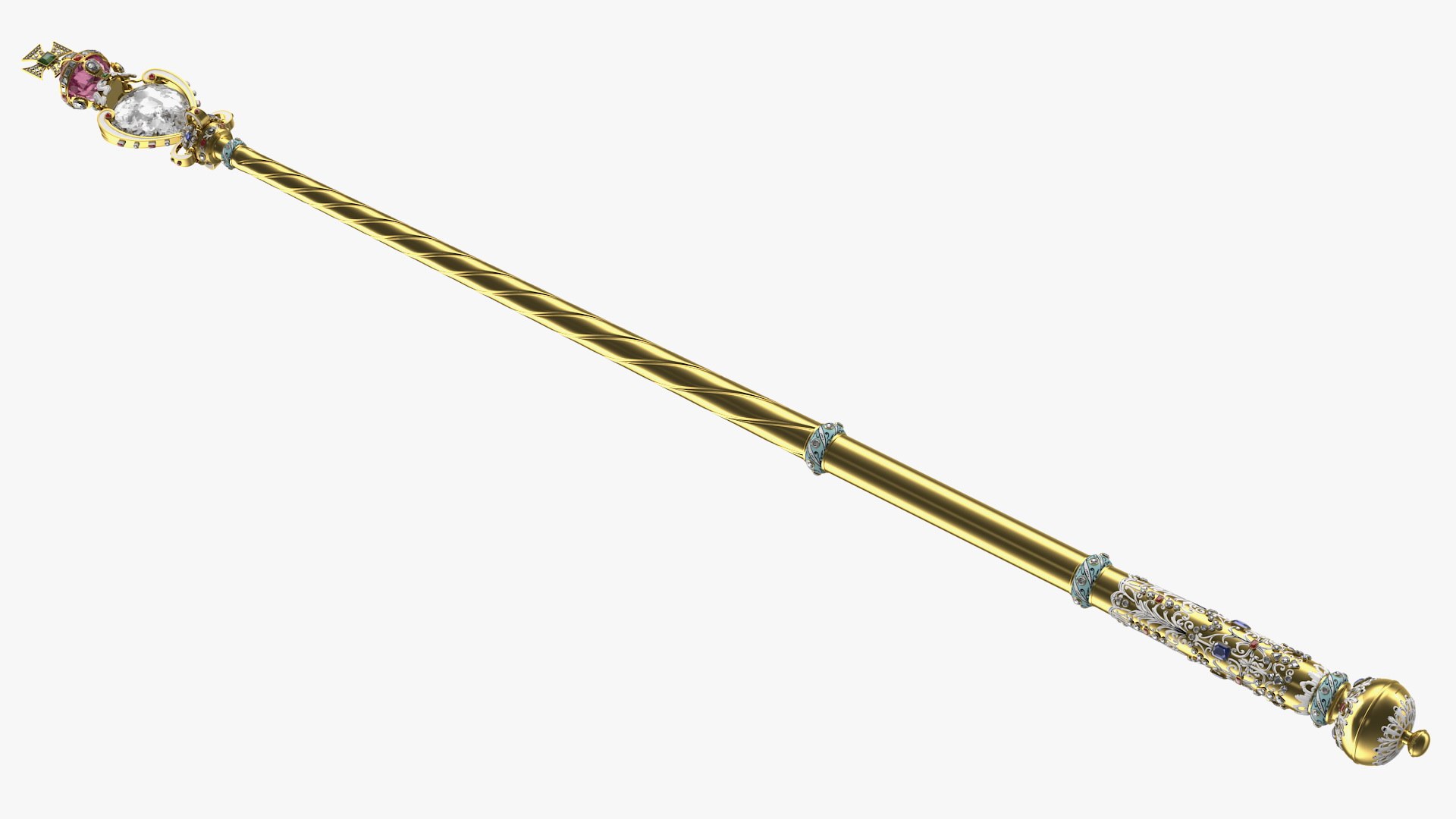 Sovereigns Sceptre Cross 3D - TurboSquid 1546469