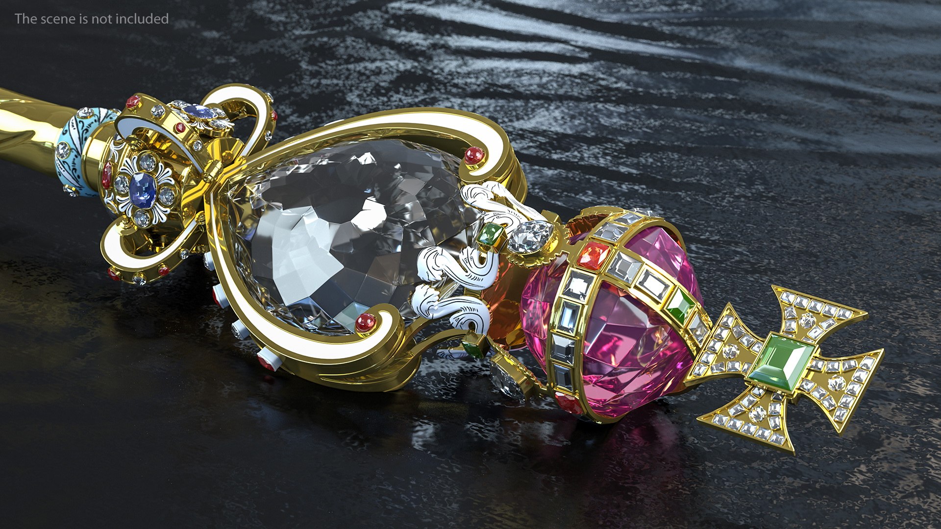 Sovereigns Sceptre Cross 3D - TurboSquid 1546469