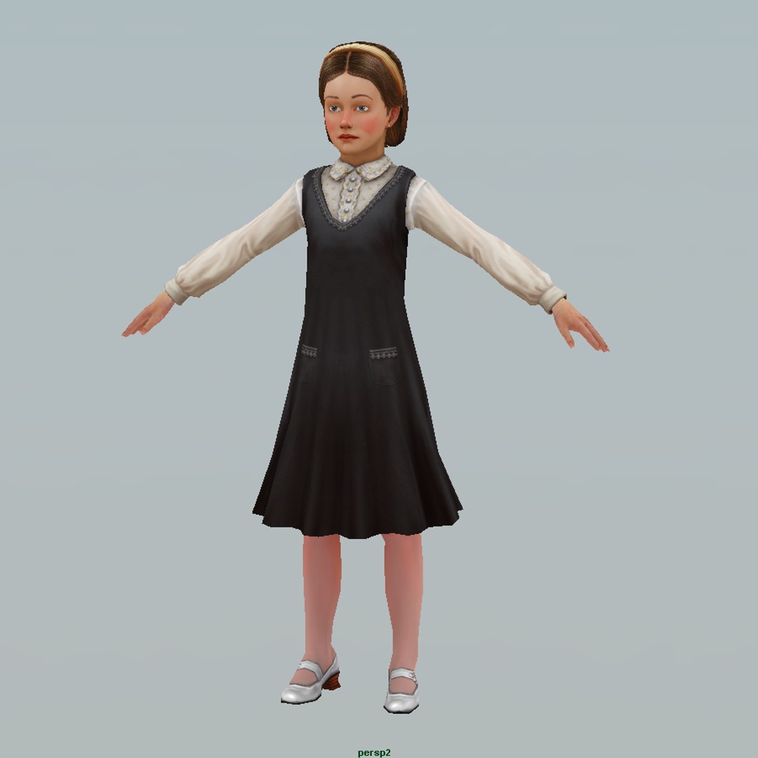 Little Girl 3d Obj
