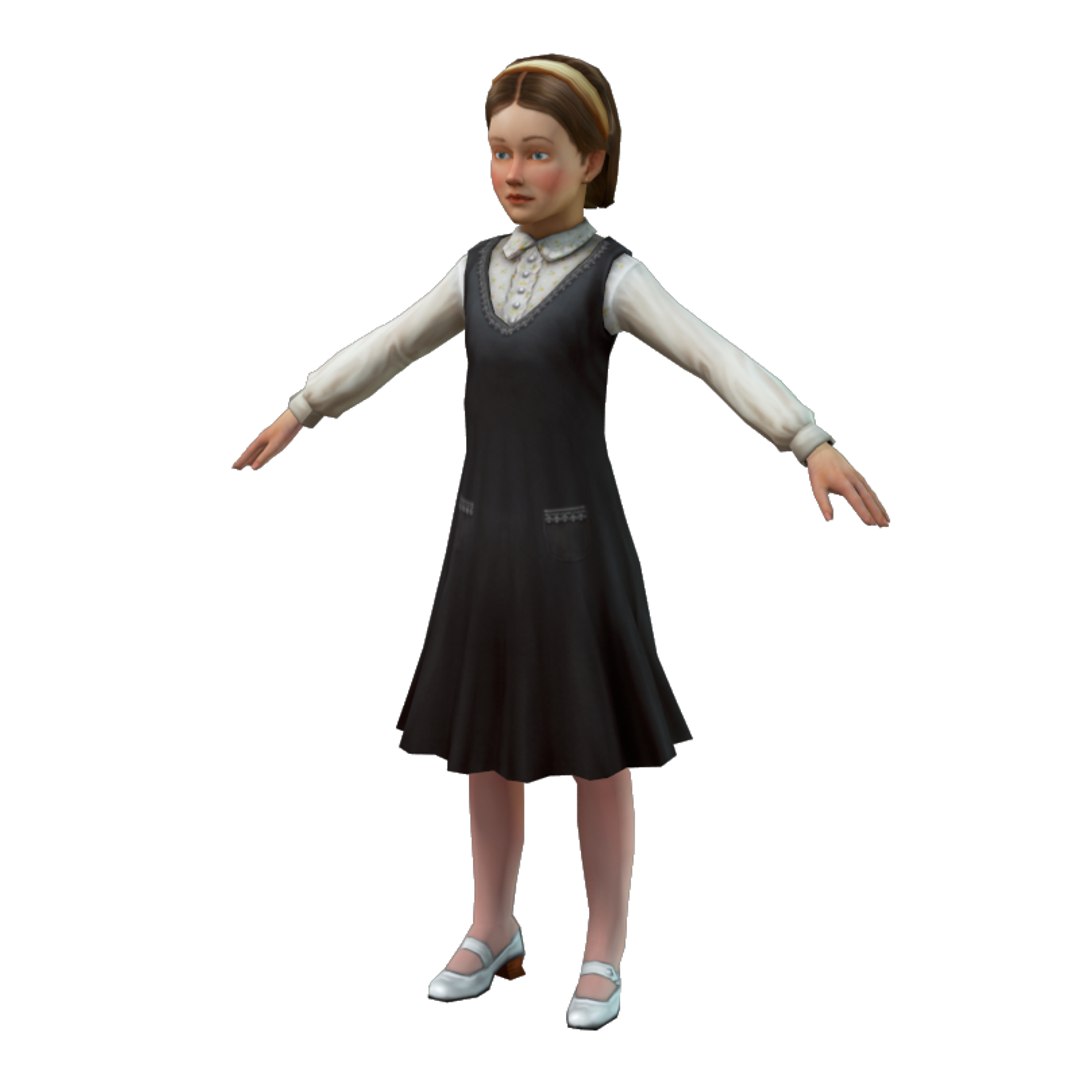 Little Girl 3d Obj
