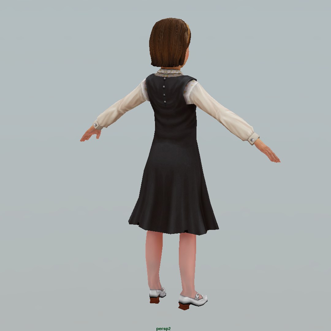 Little Girl 3d Obj