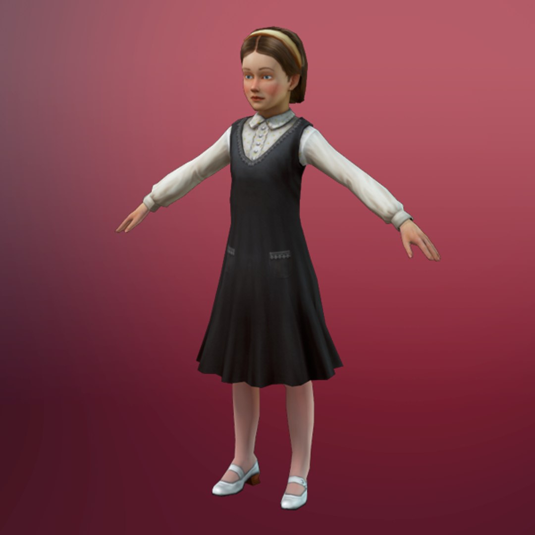 Little Girl 3d Obj