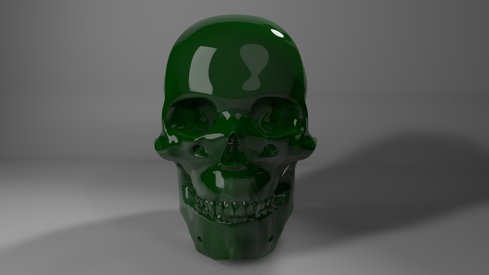 3D Dark Green Glass Skull - TurboSquid 1574793