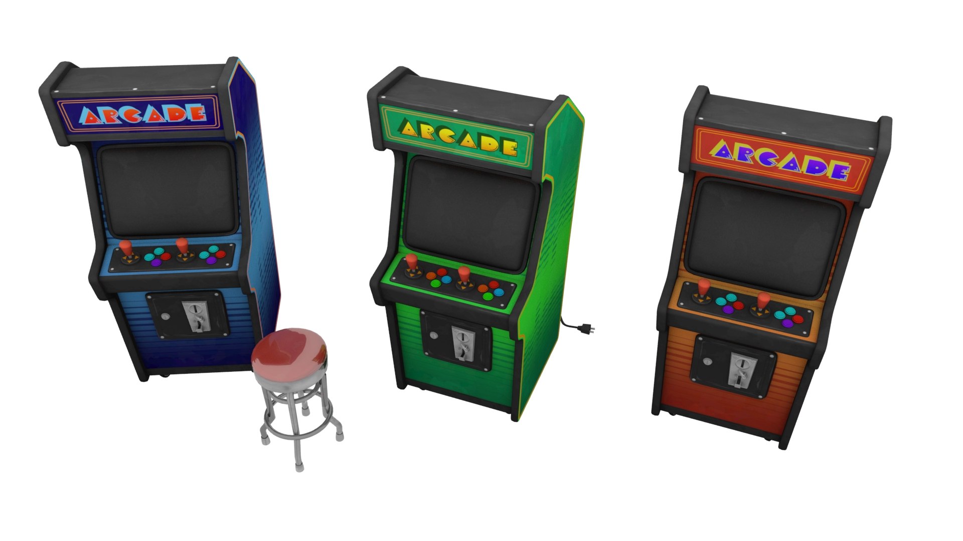 Arcade Machine Game Low Poly 3D Model - TurboSquid 2236157