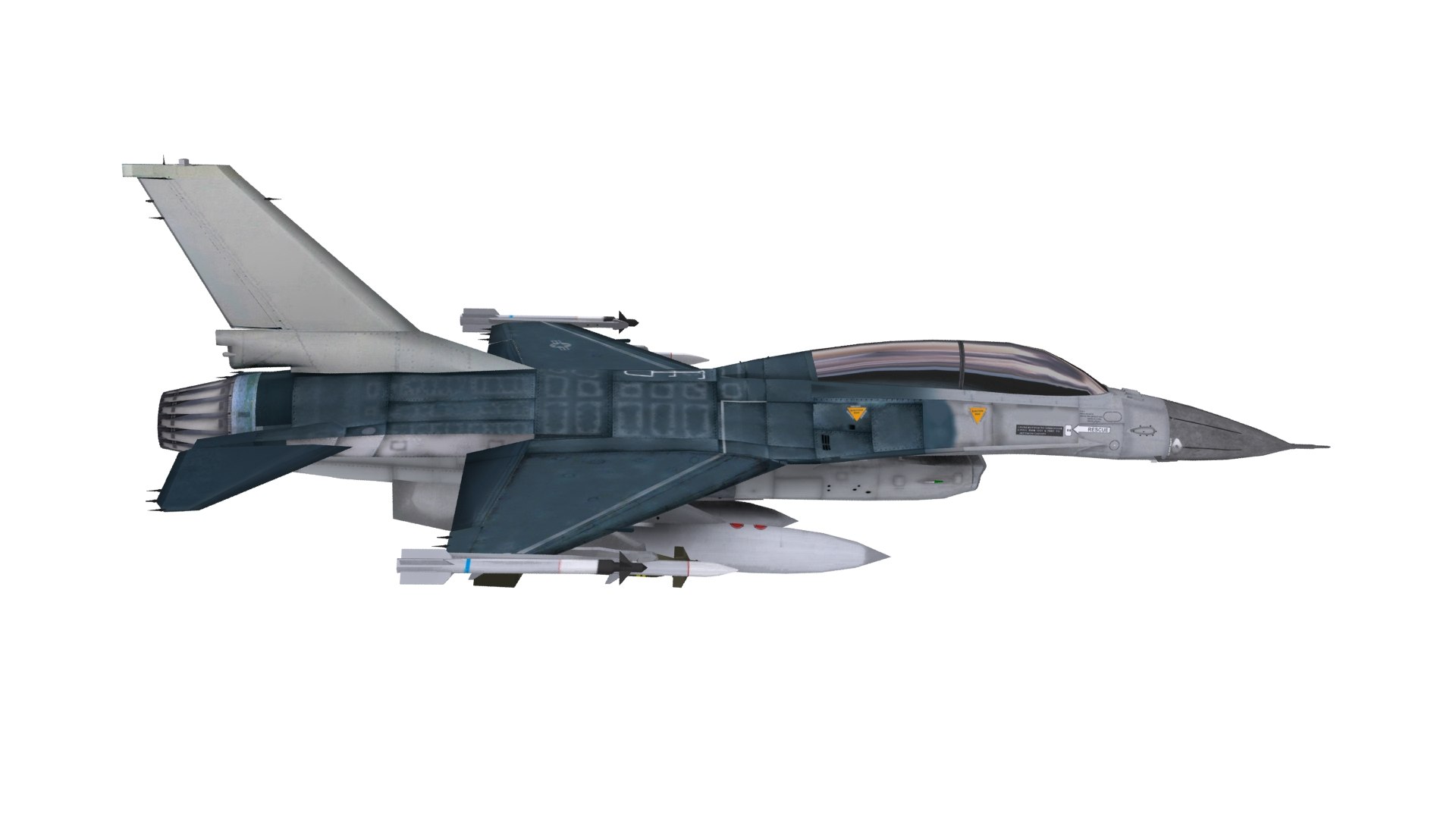 F-16B 3D Model - TurboSquid 2013018