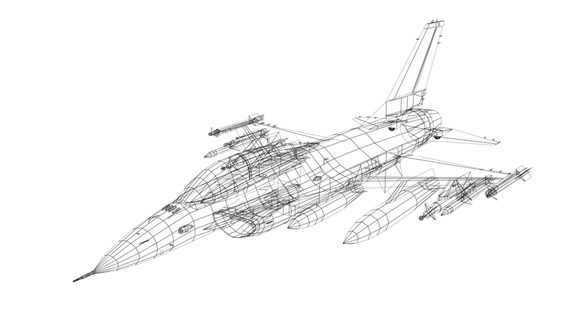 F-16B 3D Model - TurboSquid 2013018