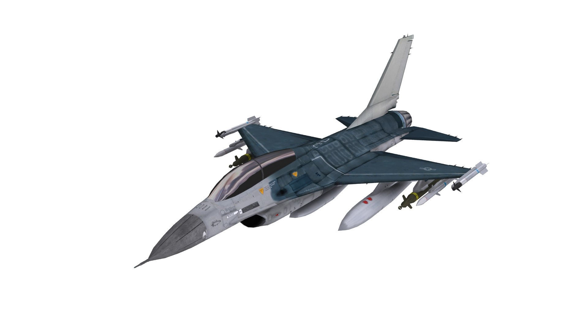 F-16B 3D Model - TurboSquid 2013018