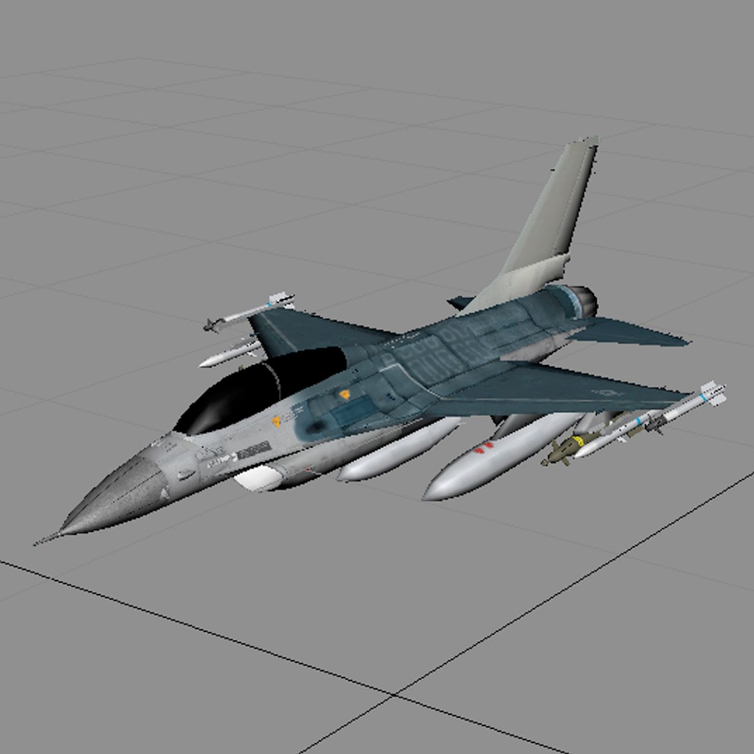 F-16B 3D Model - TurboSquid 2013018