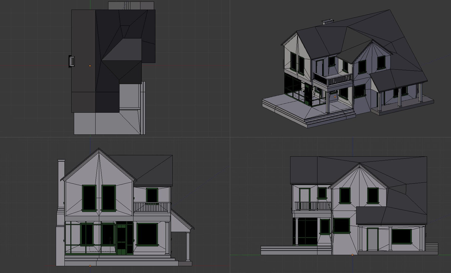 Farmhouse House 3d Obj