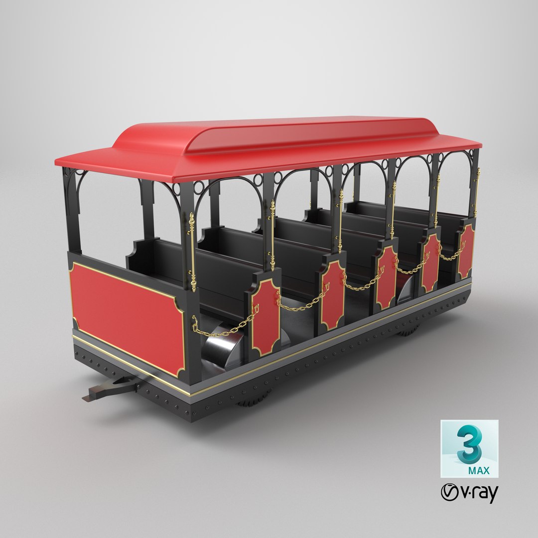 3D Detailed Passenger Train Car - TurboSquid 2171871