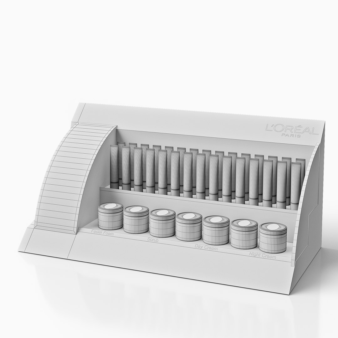 Retail Table Top Cosmetic Product Display Unit 3D Model - TurboSquid ...