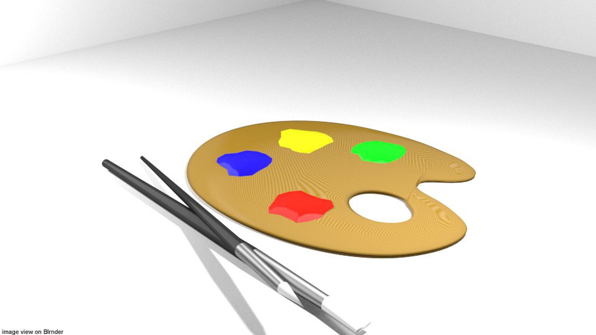 3D Color Draw Palette Model - TurboSquid 1152408