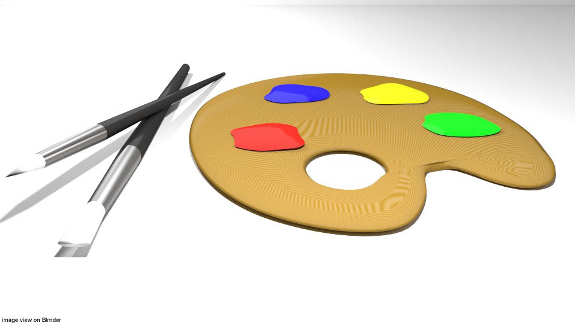 3D Color Draw Palette Model - TurboSquid 1152408