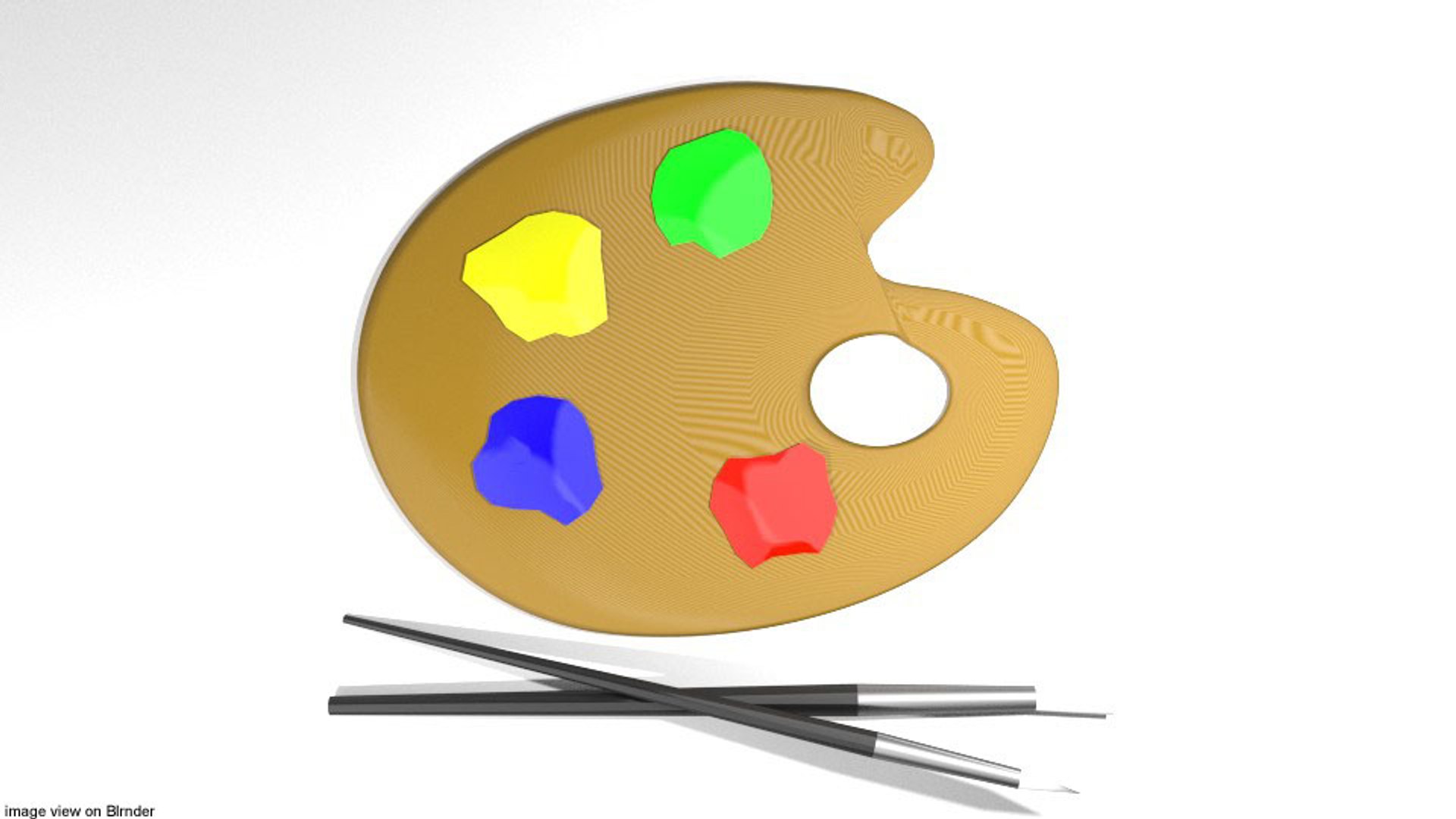 3D Color Draw Palette Model - TurboSquid 1152408