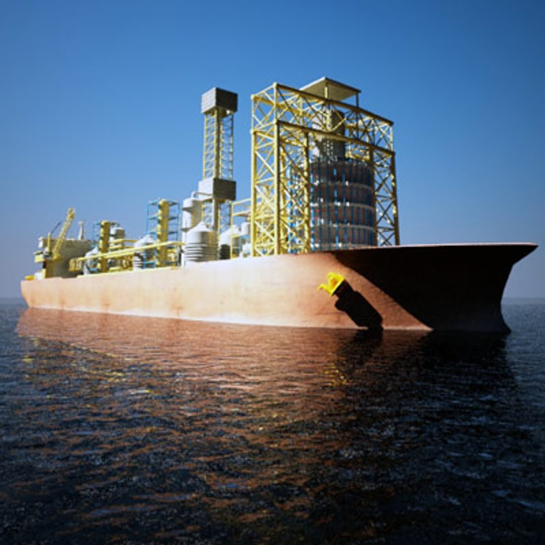 Fpso Drill Ship 3d Model