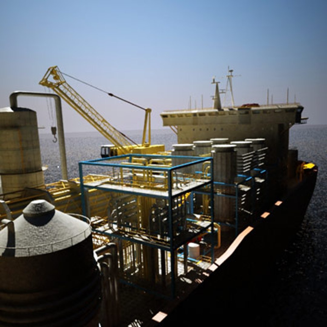 Fpso Drill Ship 3d Model