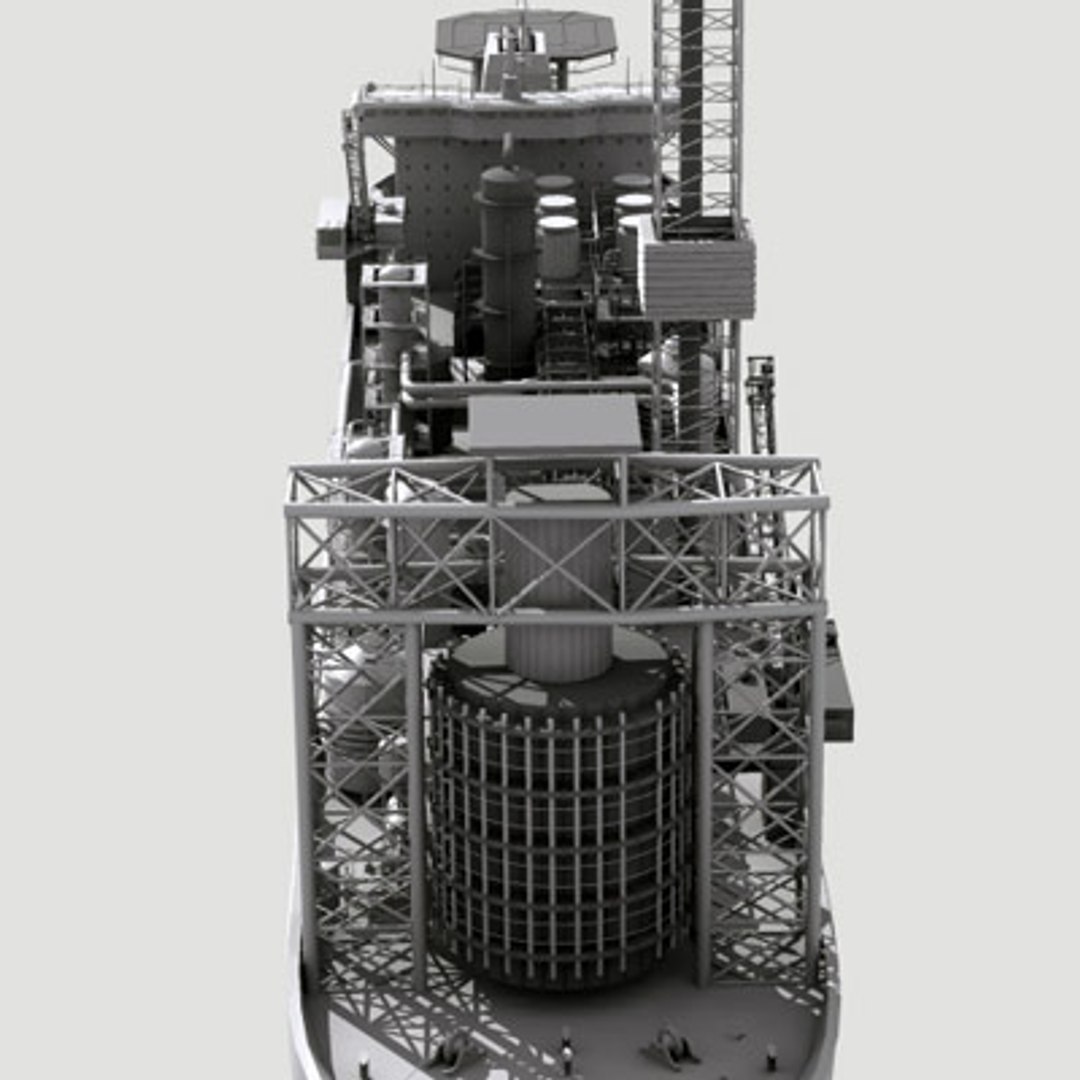 Fpso Drill Ship 3d Model