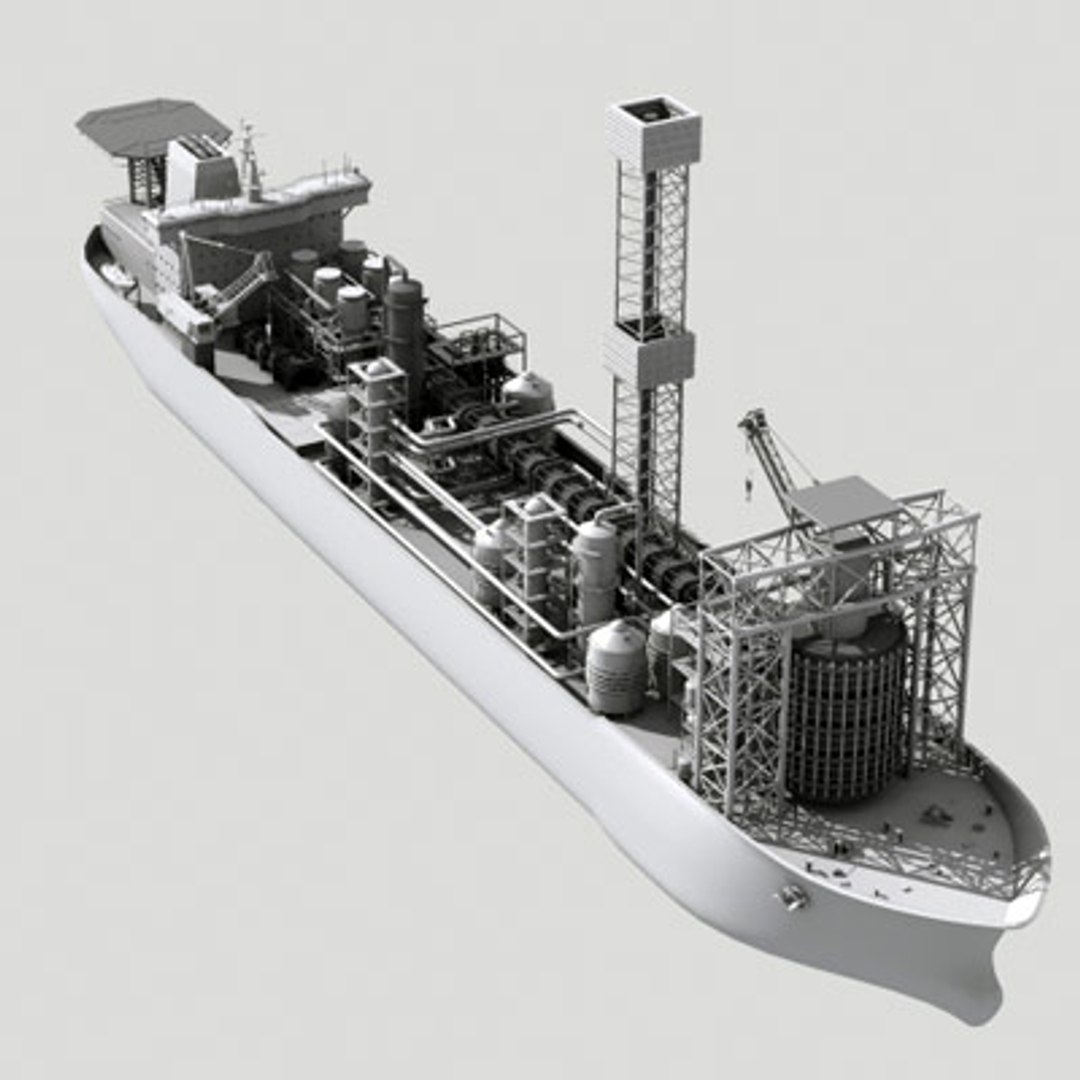 Fpso Drill Ship 3d Model