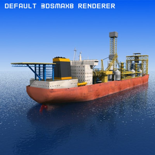 fpso drill ship 3d model