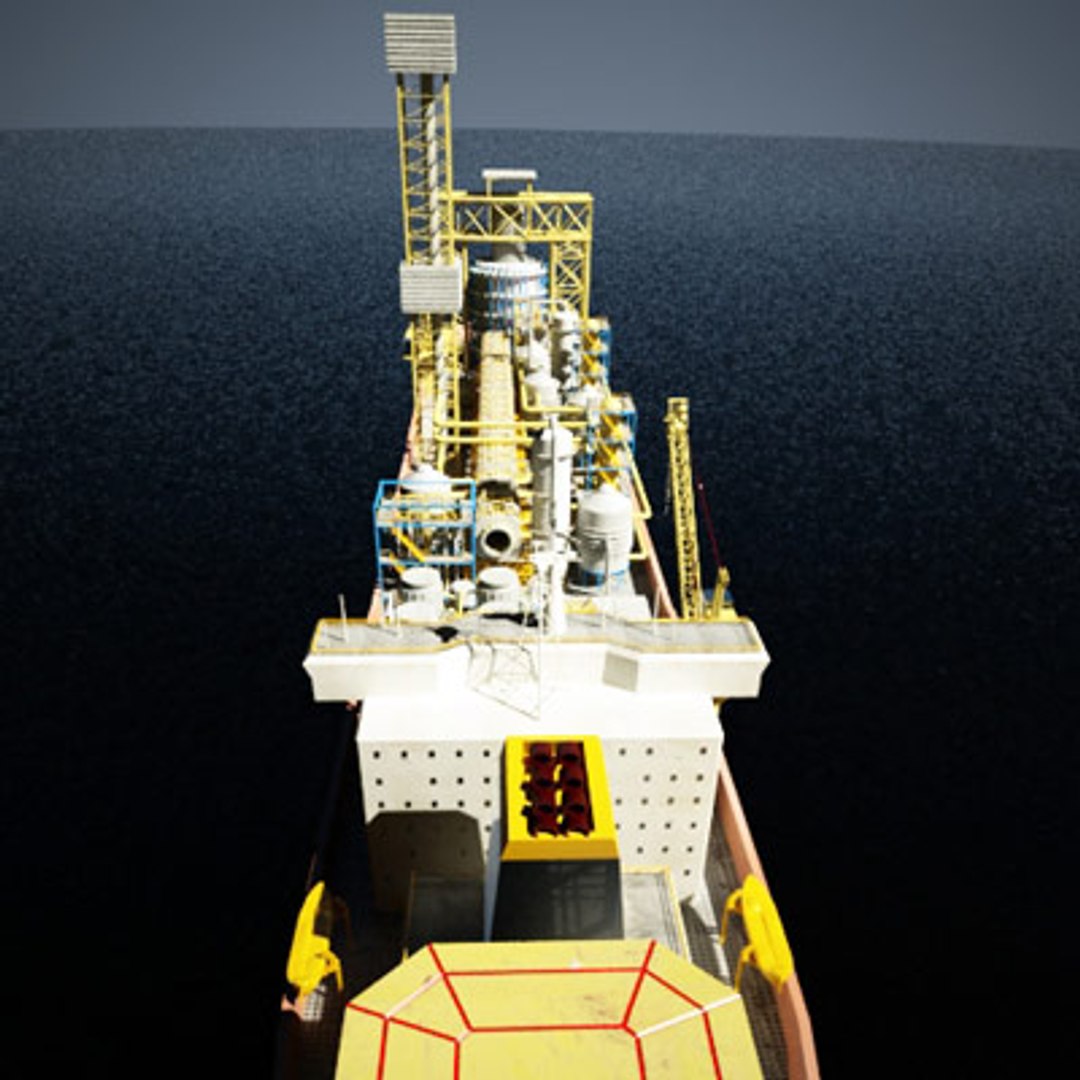 Fpso Drill Ship 3d Model