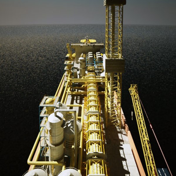 fpso drill ship 3d model