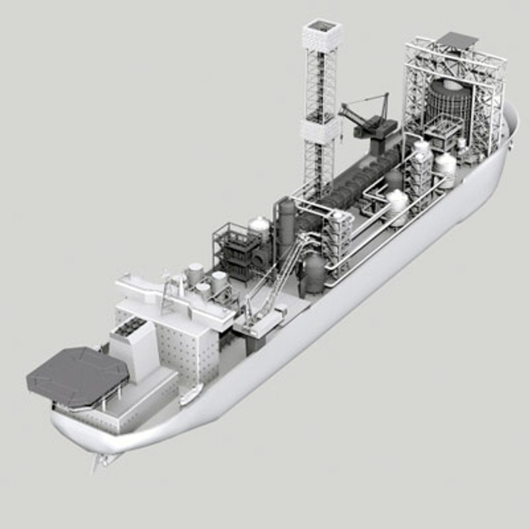 Fpso Drill Ship 3d Model