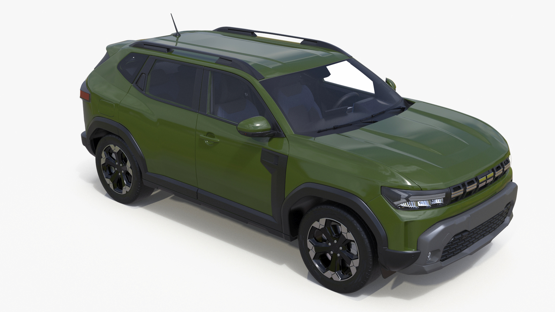 3D Modern Crossover SUV Simplified Green - TurboSquid 2296420