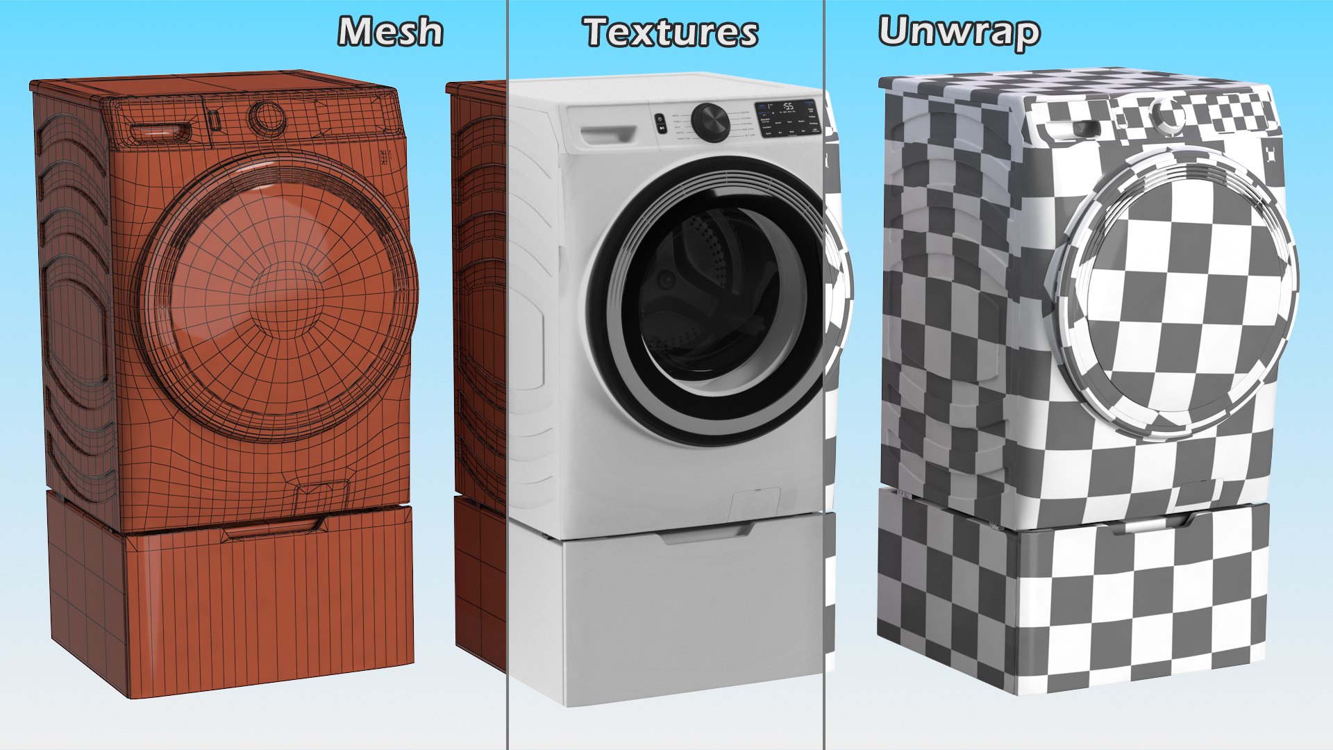 Modern Washing Machine White 3D Model - TurboSquid 2177421