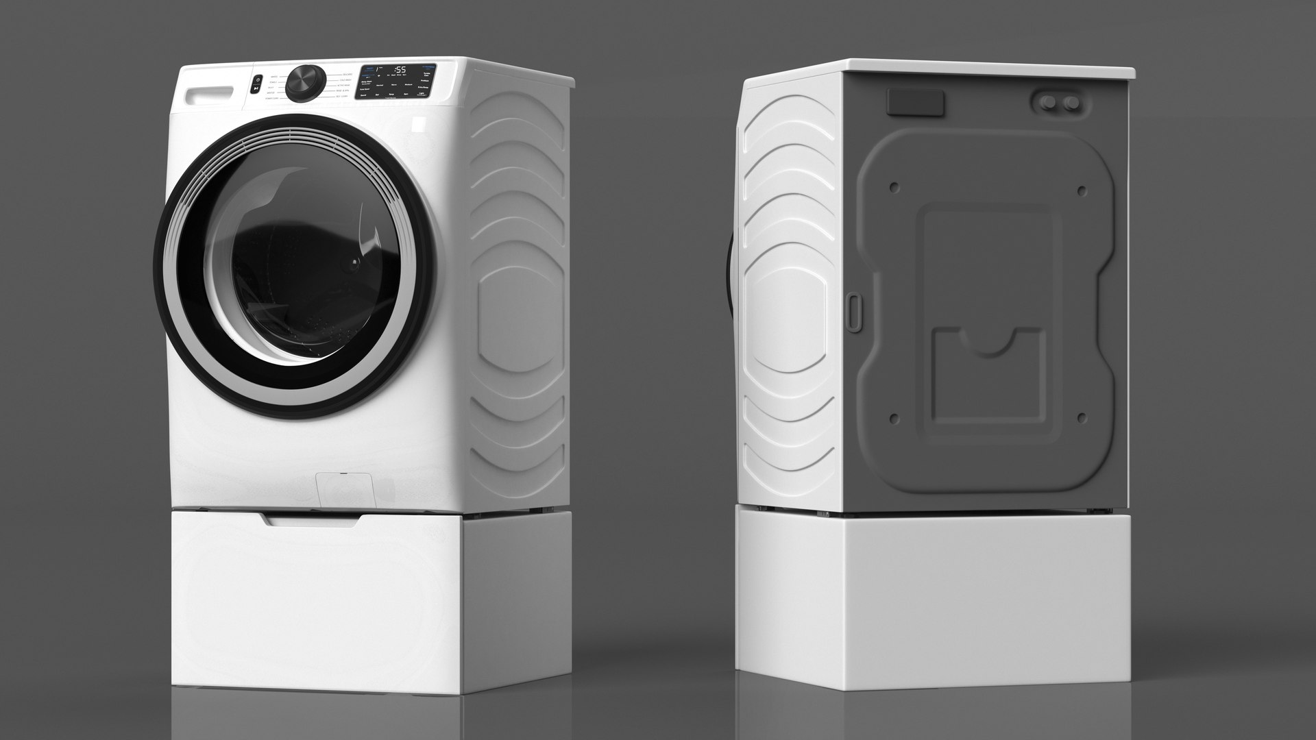 Modern Washing Machine White 3D Model - TurboSquid 2177421