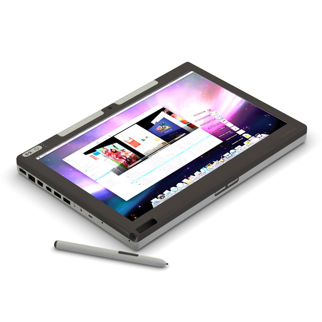 modbook apple tablet 3d model